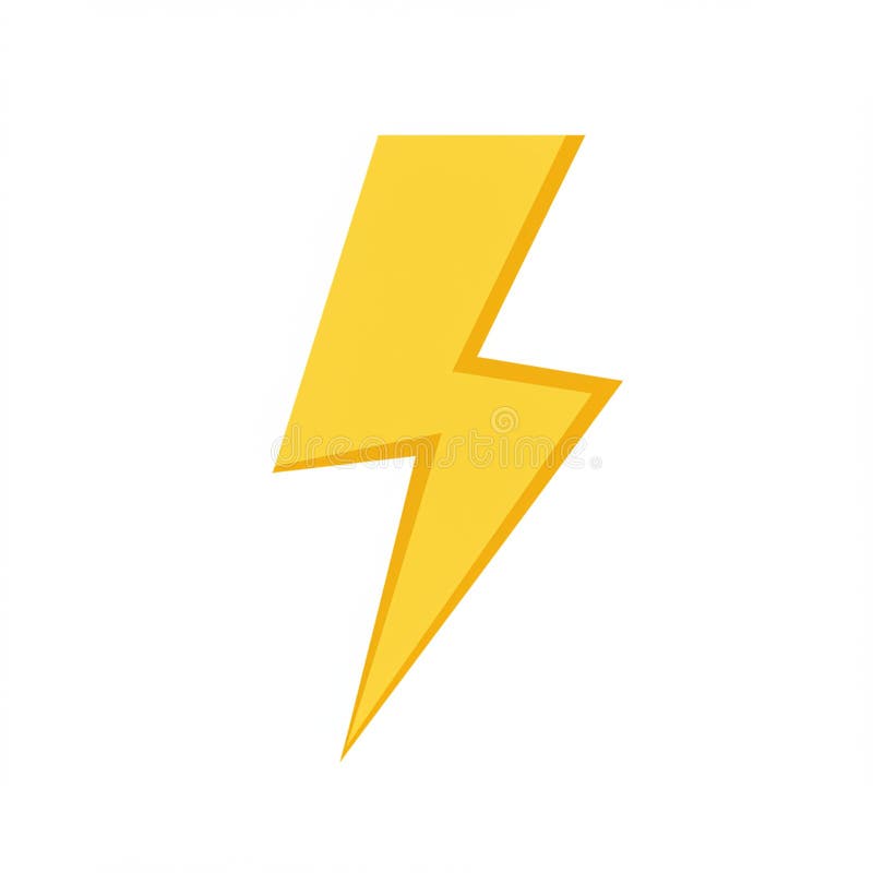 Yellow Lightning Bolt Symbol with Sharp Angles and a Zigzag Shape ...