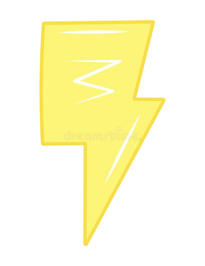 Yellow Lightning Icon. Lightning Electricity Vector Logo. Flat Isolated ...