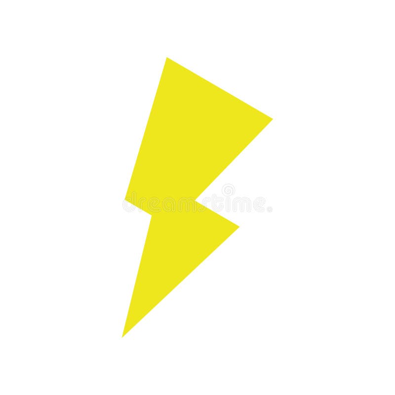 Yellow lightning, vector stock vector. Illustration of shiny - 267303909