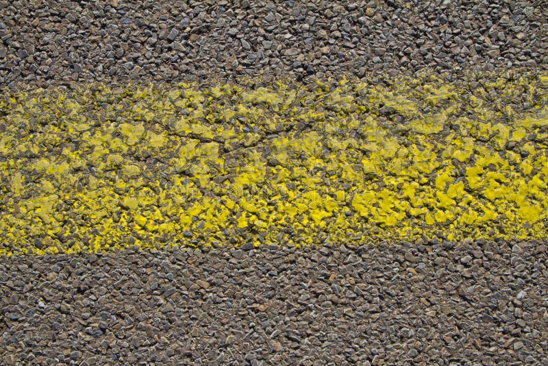 Yellow line stock photo. Image of asphalt, texture, rocky - 19416450
