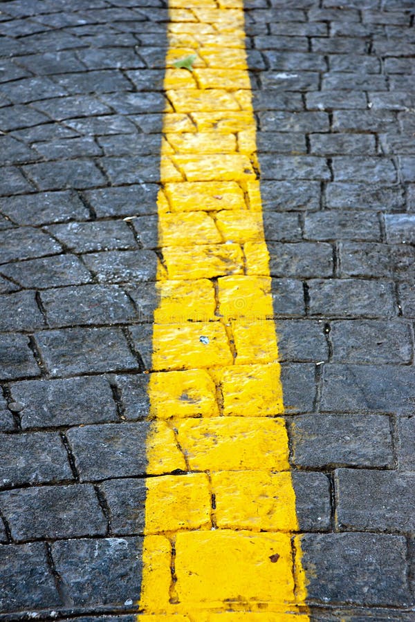 Yellow line stock photo. Image of border, asphalt, hard - 25934864