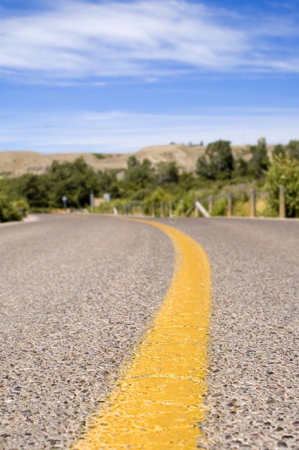 Yellow line stock photo. Image of pavement, aspalt, lane - 2833118