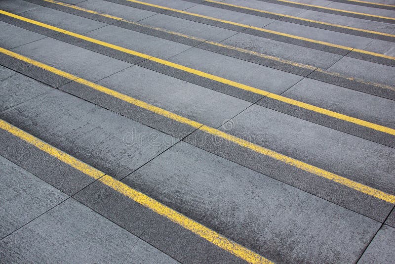 Gray Stairs Step with Yellow Line Stock Image - Image of architecture ...