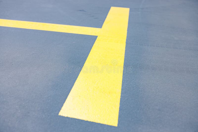 Yellow Line Marked on the Road Stock Photo - Image of double, marker ...