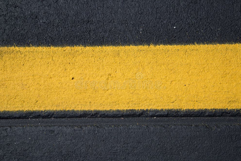 Yellow Line Painting on the Ground Stock Image - Image of airport ...