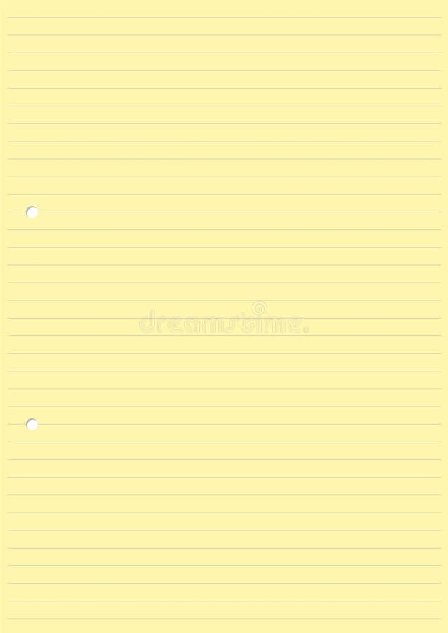 Yellow Line Paper Sheet. stock vector. Illustration of file - 84189817