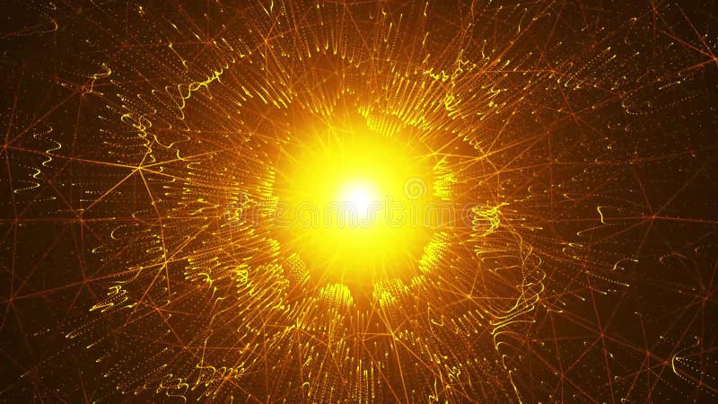 Yellow Line Particles Solar System Background Stock Footage - Video of ...