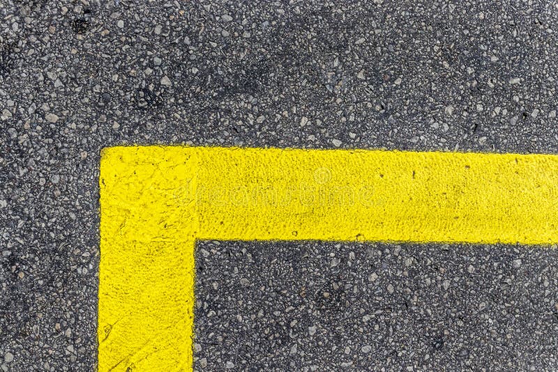 Yellow line. Road marking stock photo. Image of rule - 160193454