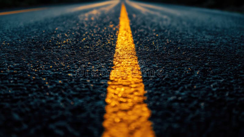 Yellow Line Road stock image. Image of line, transportation - 381766795
