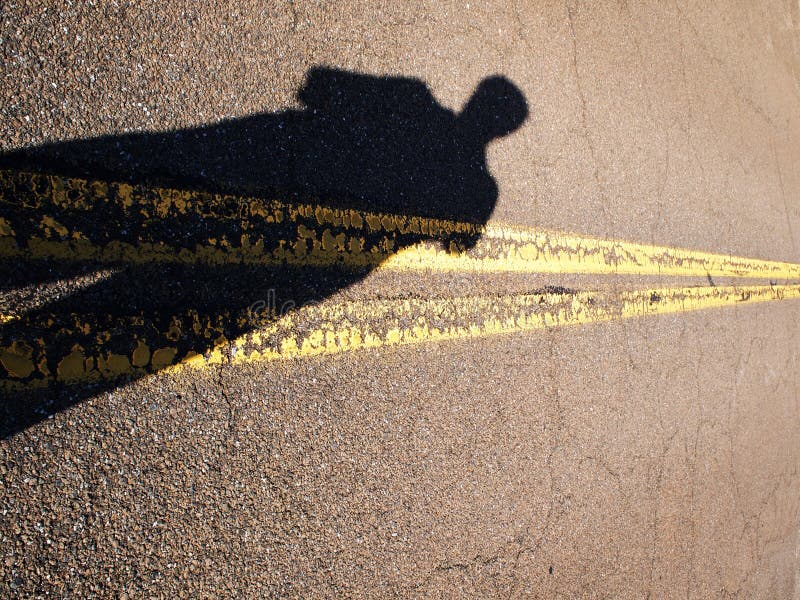 Yellow Line on the Road and Shadow Stock Image - Image of industry ...
