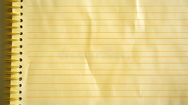 Yellow Lined Notebook Paper Stock Illustration - Illustration of ...
