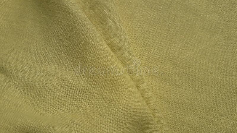 Yellow linen fabric. stock photo. Image of design, floor - 206581404