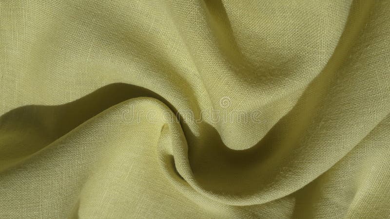 Yellow linen fabric. stock image. Image of flower, gold - 206581467