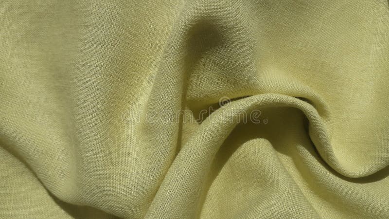 Yellow linen fabric. stock photo. Image of style, petal - 206581482
