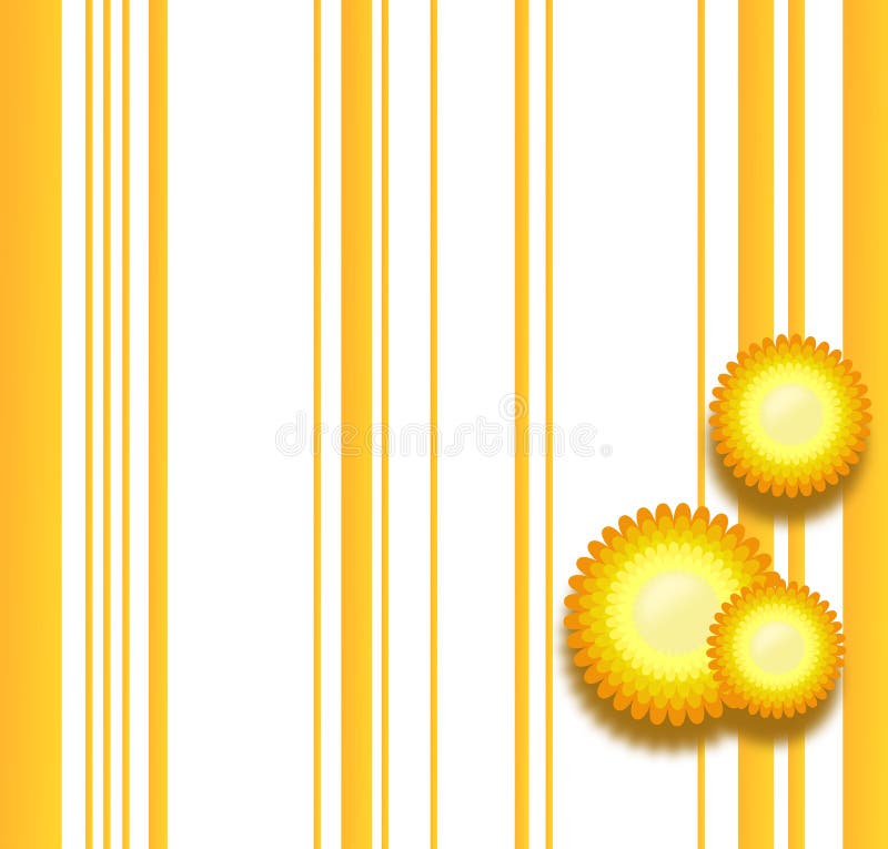 Yellow lines with flower stock illustration. Illustration of geometric ...