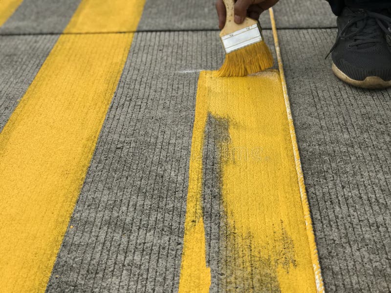 Yellow Lines for Holding Position Stock Image - Image of position ...
