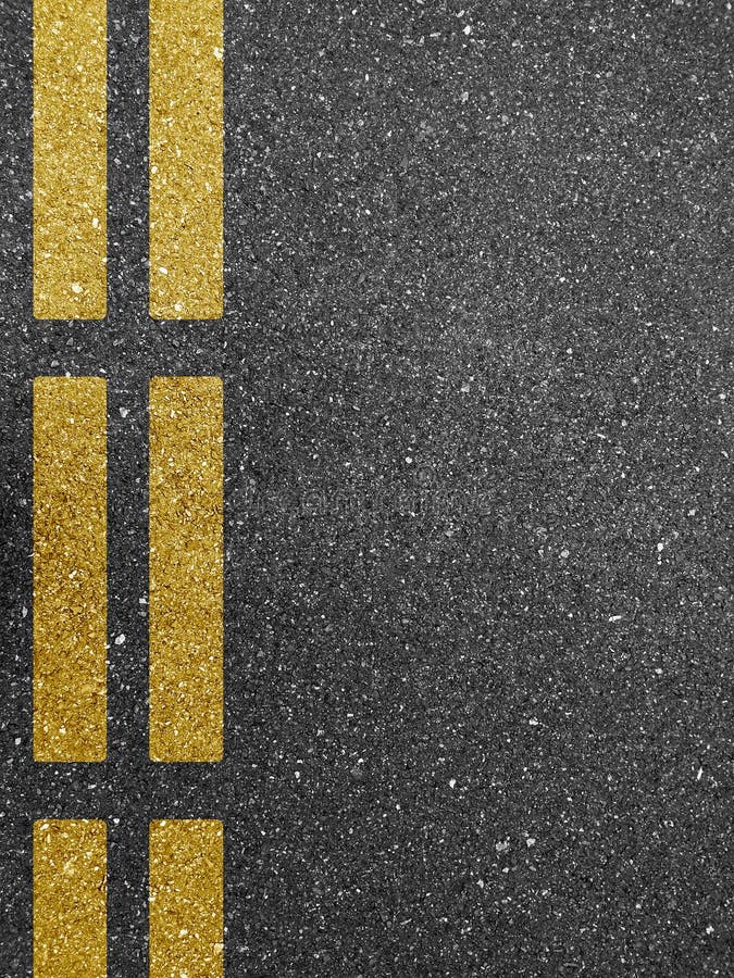 Yellow lines on road stock illustration. Illustration of signalization ...