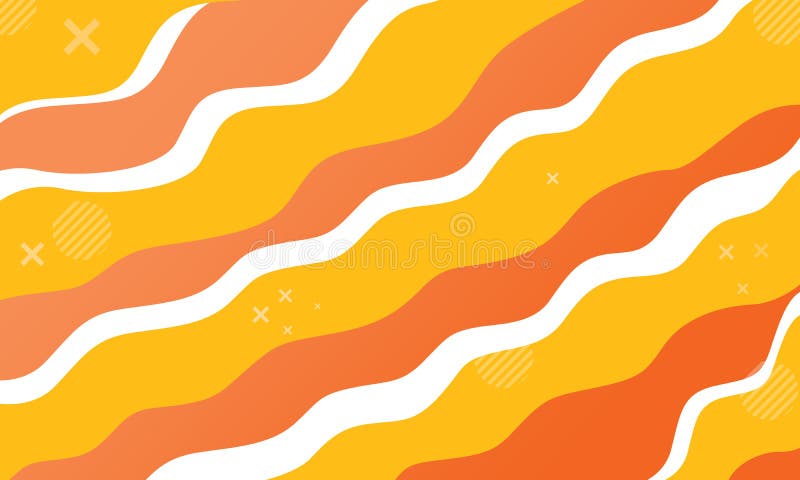 Yellow Lines Wave Curves Abstract Background Stock Illustration ...