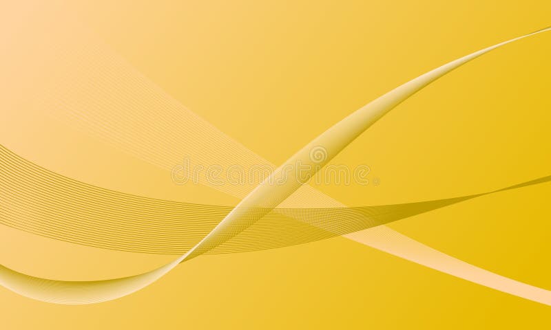 Yellow Lines Wave Curves with Gradient Abstract Background Stock Vector ...