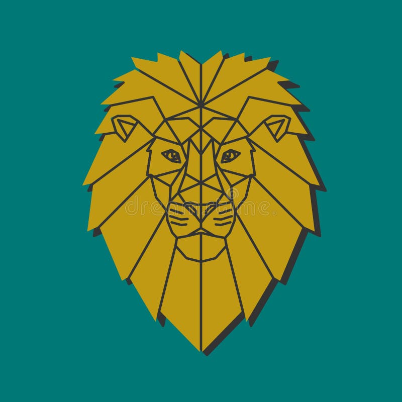 Lion head. Geometric style stock vector. Illustration of king - 97034761