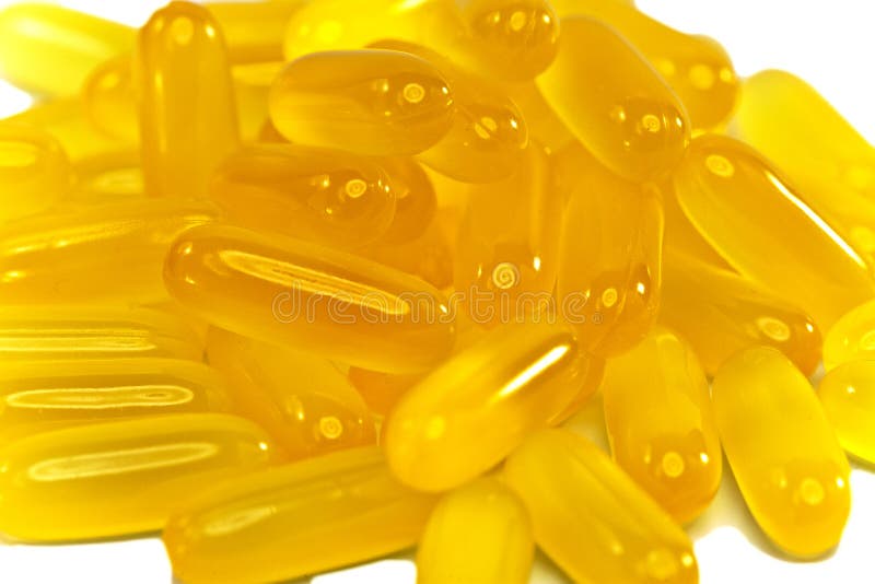 Yellow Liquid Medicine Capsules Stock Photo - Image of preservation ...