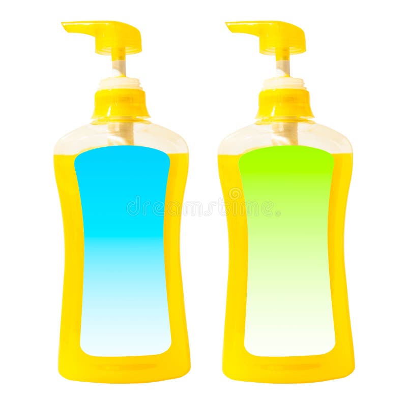 Yellow Liquid Soap in Pump Bottle Stock Photo - Image of applying ...
