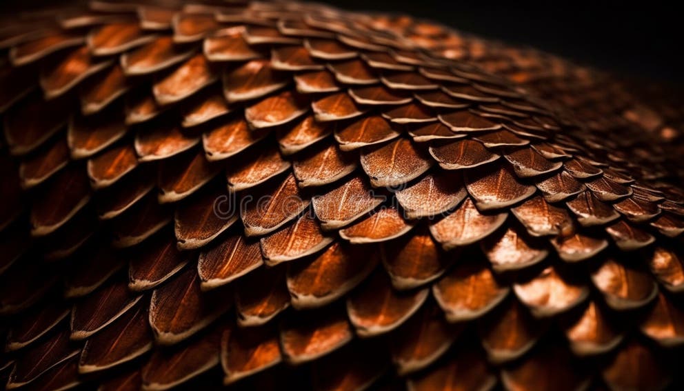 Yellow Lizard Scales Create an Abstract Pattern in the Forest Generated ...