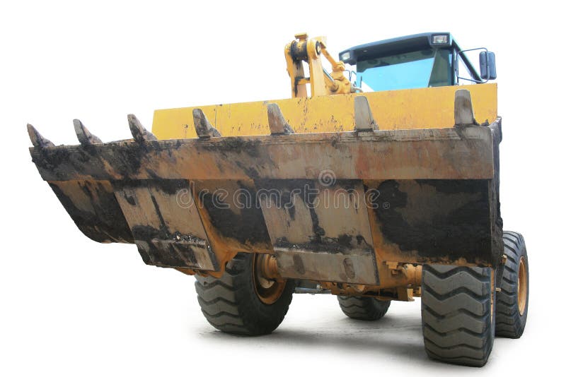 Yellow loader stock image. Image of white, teeths, tyre - 13175701