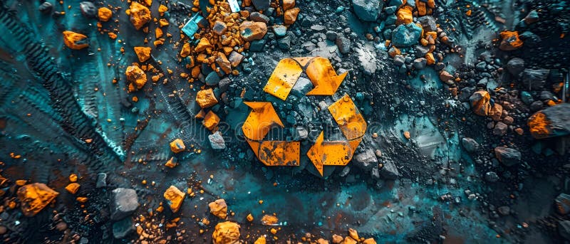 Yellow Loader Amidst Construction Debris - a Study in Utility & Art ...