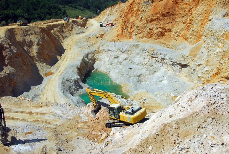 Yellow loader, dredge stock photo. Image of construction - 53350770