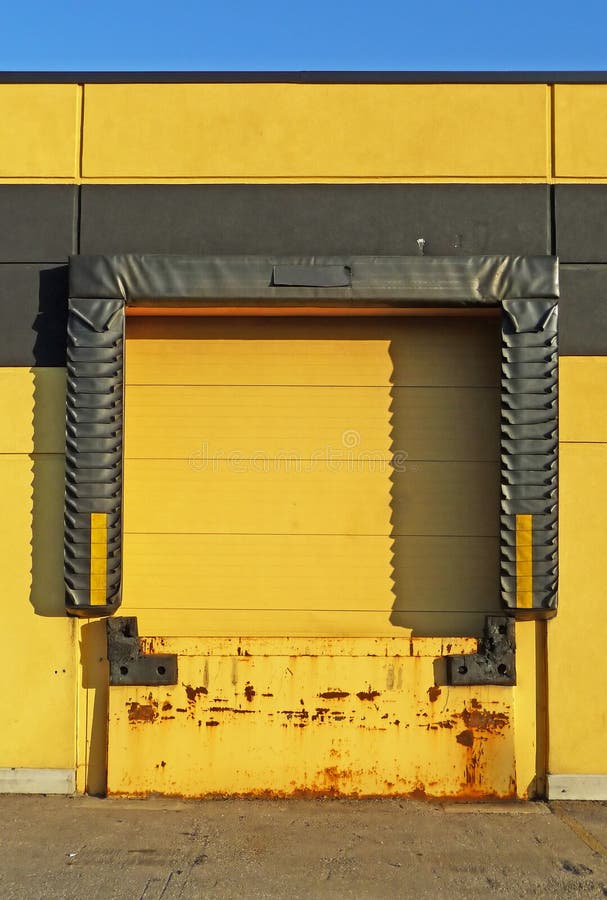 Yellow loading dock stock image. Image of padding, truck - 10796697