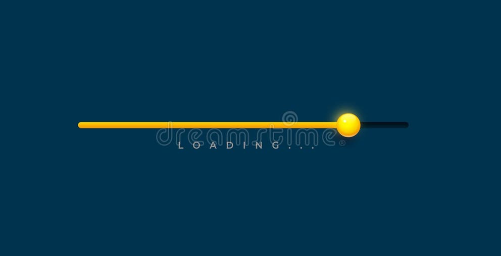 Yellow Loading or Process Slider Bar for Web App Stock Vector ...
