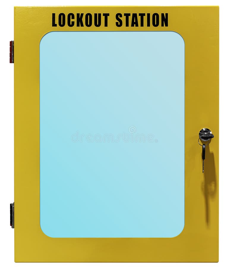 Yellow Lock Out Tag Out Key Cabinet Stock Image - Image of protect ...