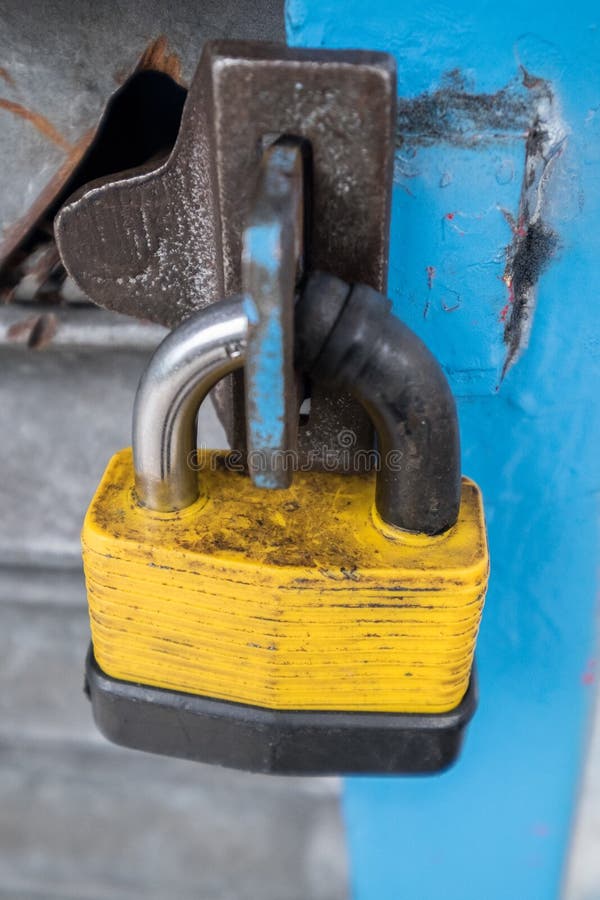 Yellow lock stock image. Image of material, grungy, building - 78509323