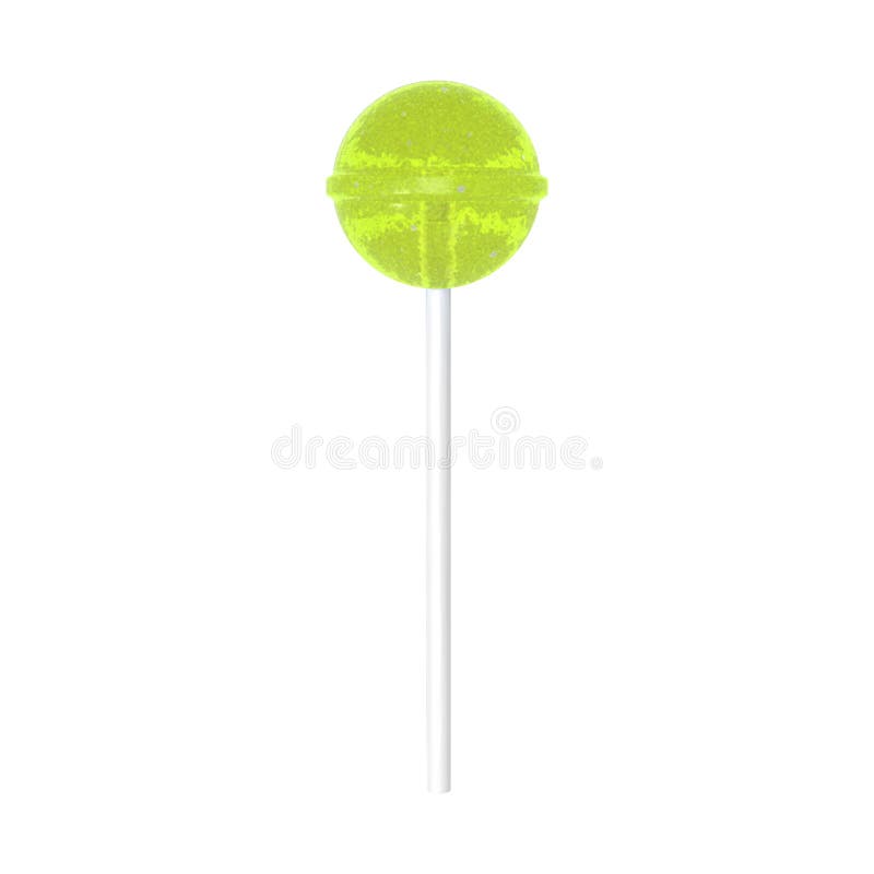 Yellow Lollipop. Vector Illustration Isolated on White Background ...