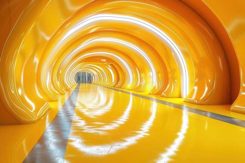 Yellow Loop Line - 3D Render Stock Illustration - Illustration of ...