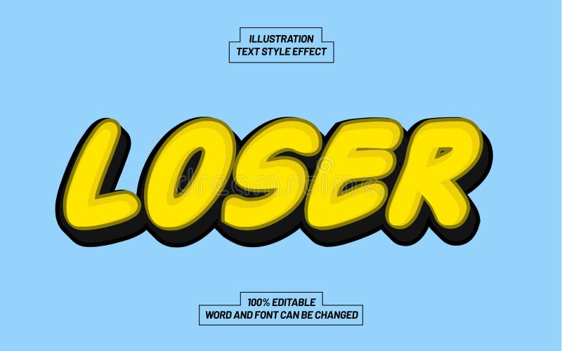 Loser- Text In Retro Pop Art Comic Style Stock Vector - Illustration of ...
