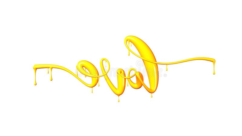 Yellow Love Sign on a White Background. Stock Footage - Video of ...