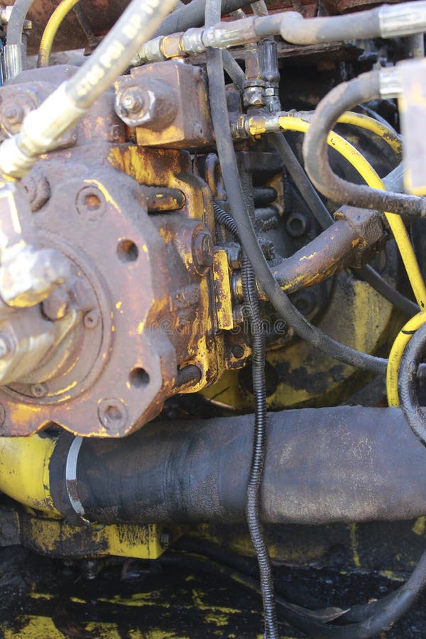 Yellow machine stock image. Image of iron, backhoe, engineer - 36119755
