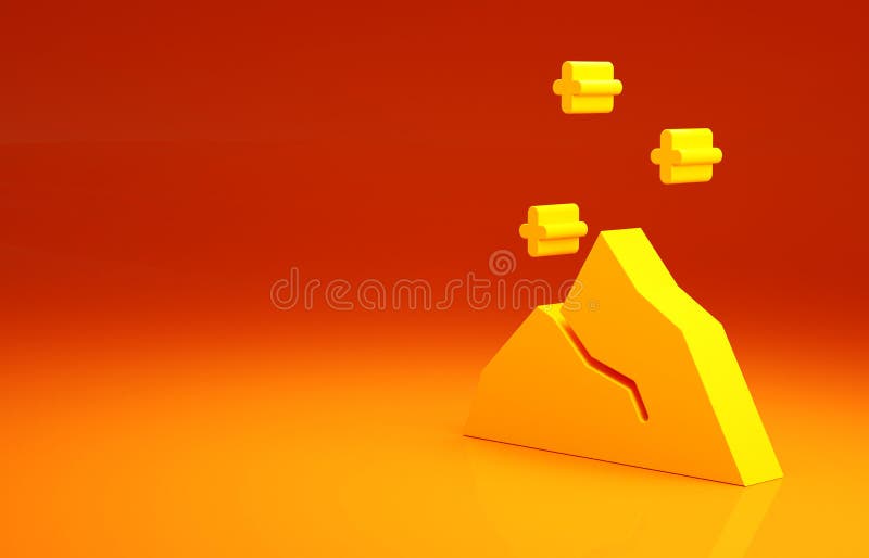 Yellow Magic Powder Icon Isolated on Orange Background. Minimalism ...