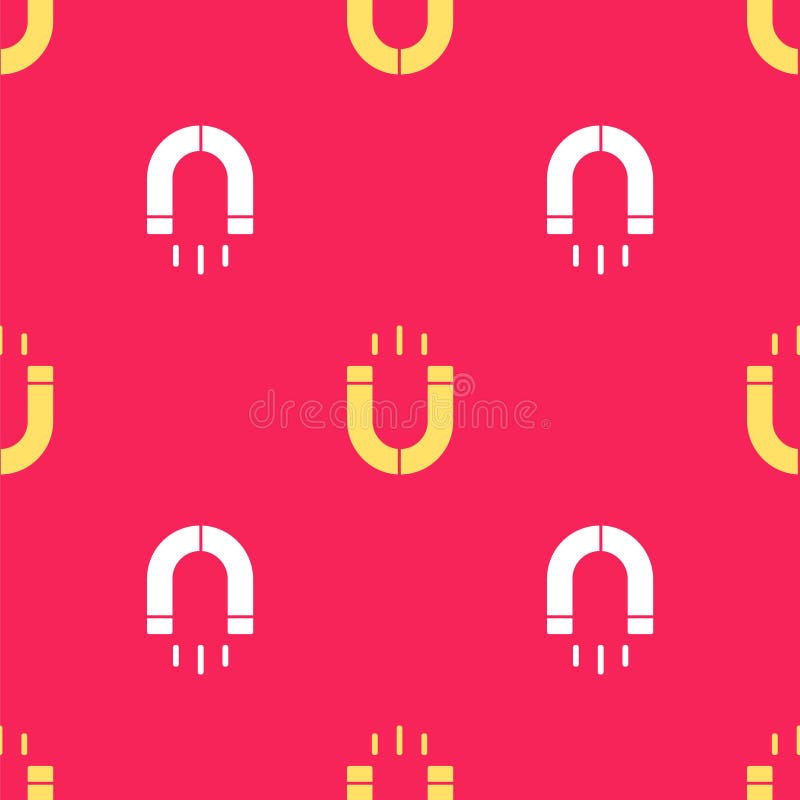 Yellow Magnet on Bright Blue Background in Pastel Colors Stock ...