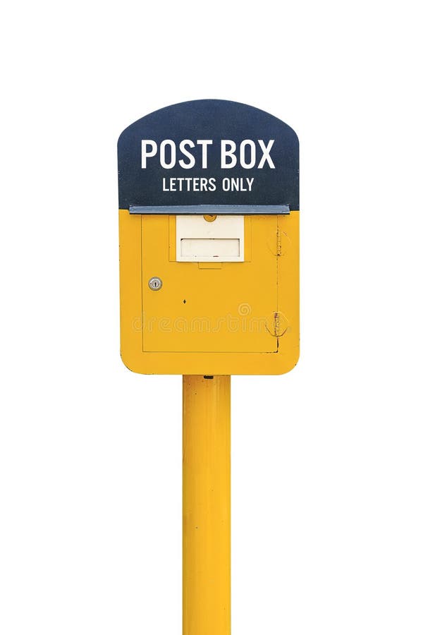 Yellow mail box stock image. Image of collection, design - 186540021