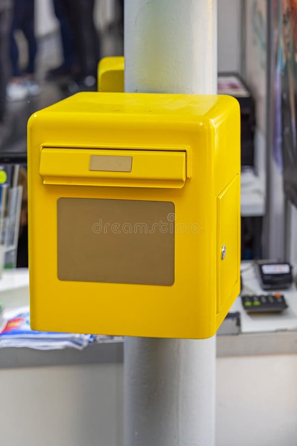 Yellow Mail Box stock image. Image of letter, mail, letters - 272866591