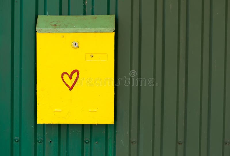 Yellow mail box stock image. Image of global, black, postbox - 44038179
