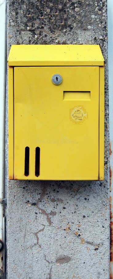 Yellow mailbox stock image. Image of letters, yellow - 27653013