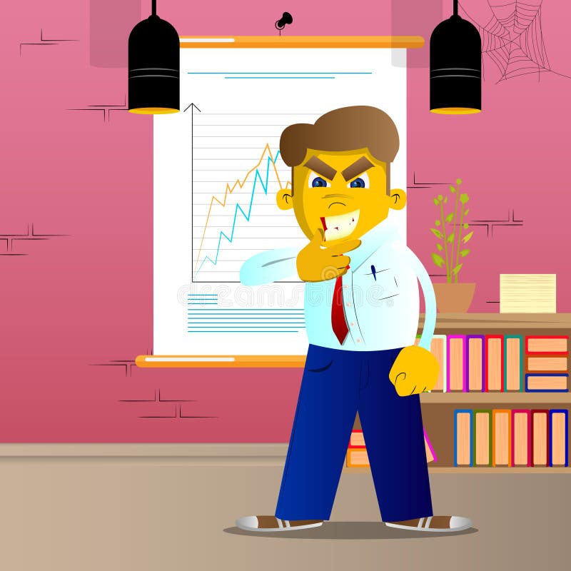 Man Thinking or Pointing To His Left Side. Stock Vector - Illustration ...