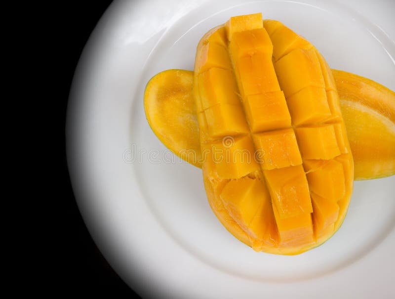 Yellow mango stock image. Image of eating, closeup, sweet - 71805619