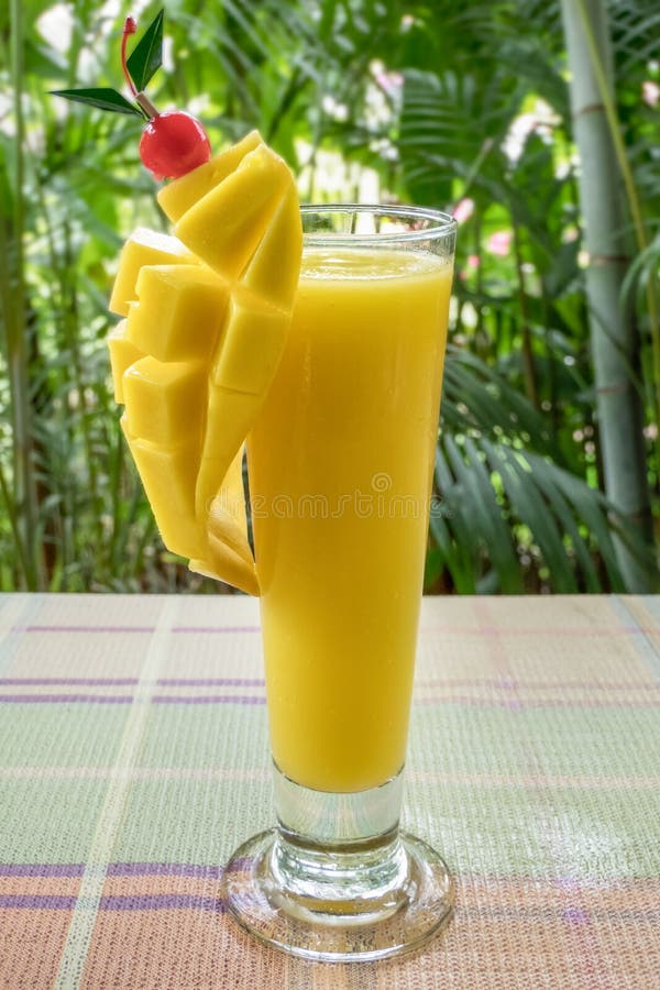 Yellow Mango Smoothie . stock image. Image of cold, mango - 121051931