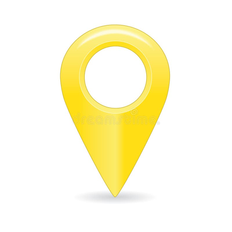 Yellow Location icon stock vector. Illustration of design - 118971235