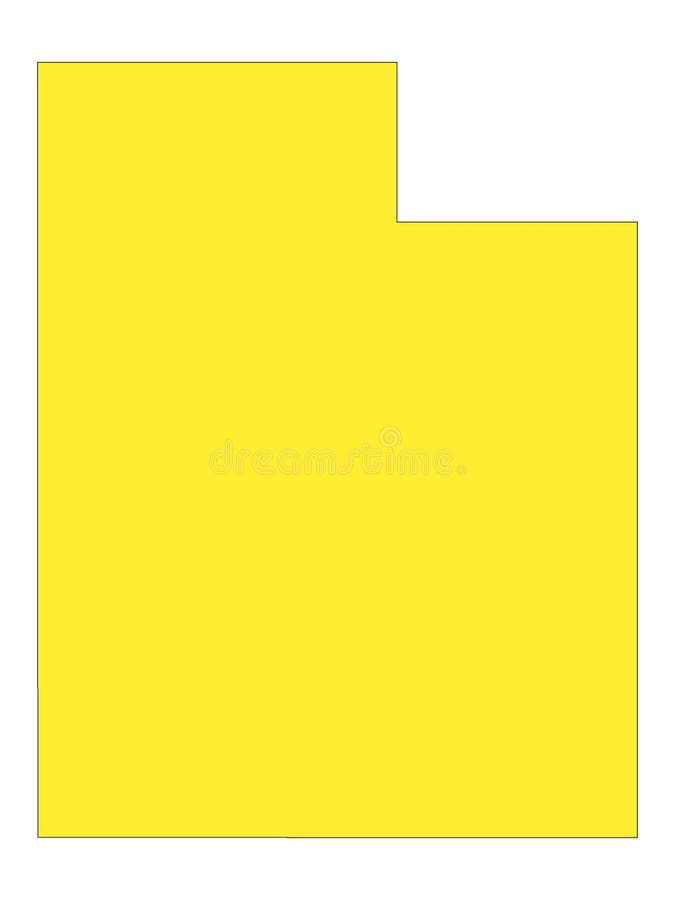 Yellow Map of US State of Texas Stock Vector - Illustration of kansas ...